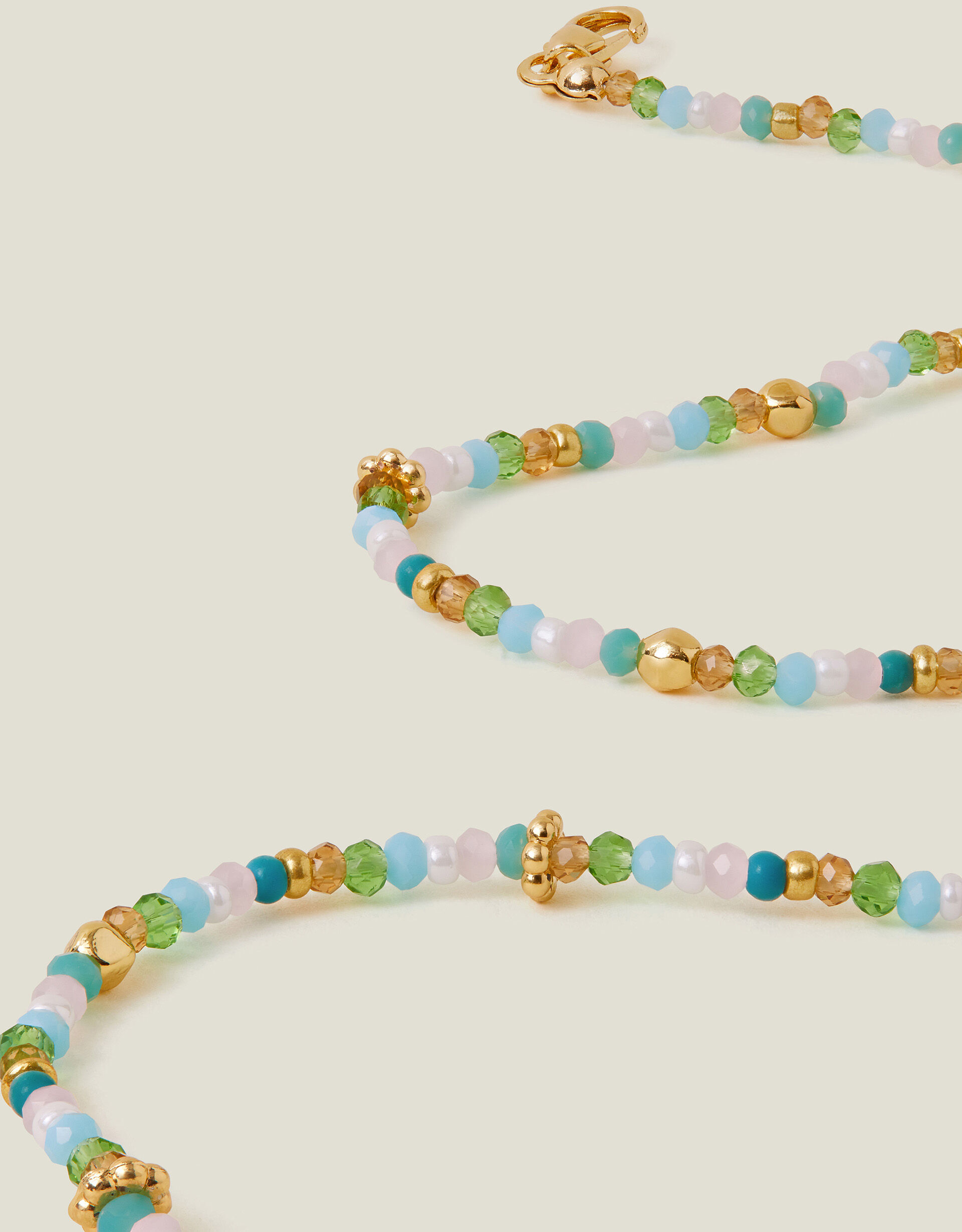 14ct Gold-Plated Sparkle Bead Necklace | Necklaces | Accessorize UK