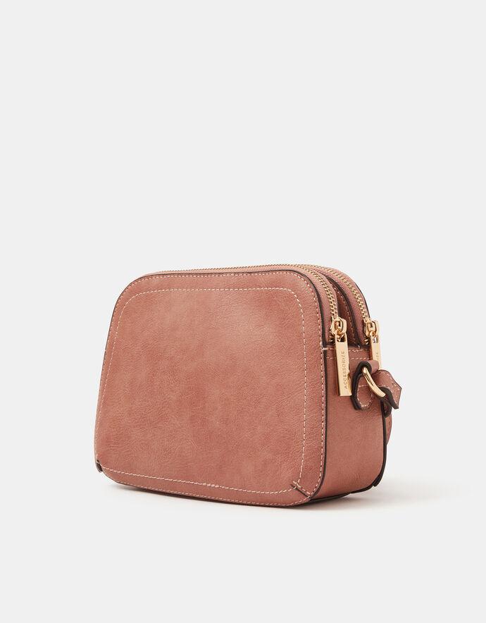 Double Zip Crossbody Bag Pink | Sale | Accessorize UK