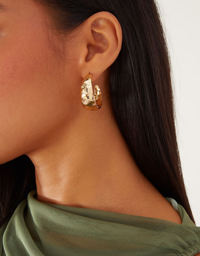 Chunky Hammered Metal Hoops | Hoops | Accessorize UK
