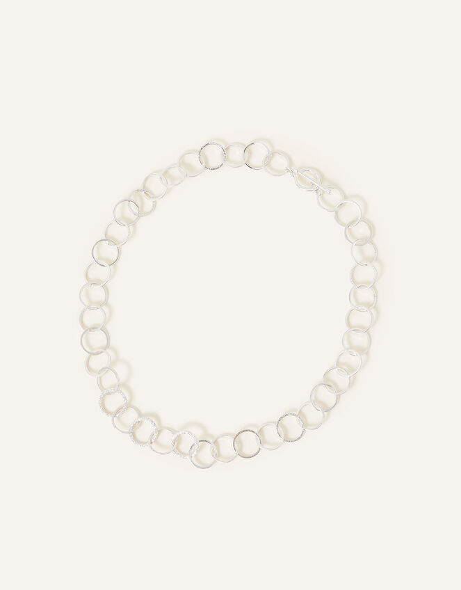 Sterling Silver Plated Circle Chain Necklace | Sterling silver ...