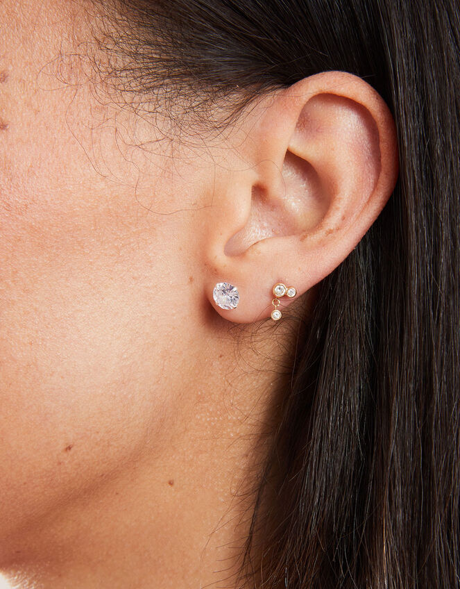 Sterling Silver Small Crystal Studs | Sterling silver | Accessorize UK