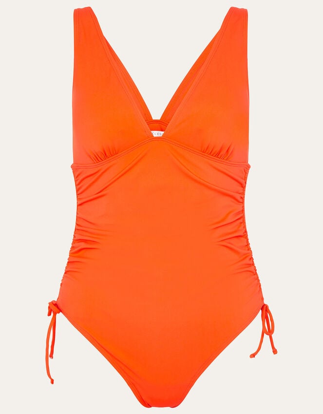 Ruched Side Shaping Swimsuit Orange | Swimsuits | Accessorize UK