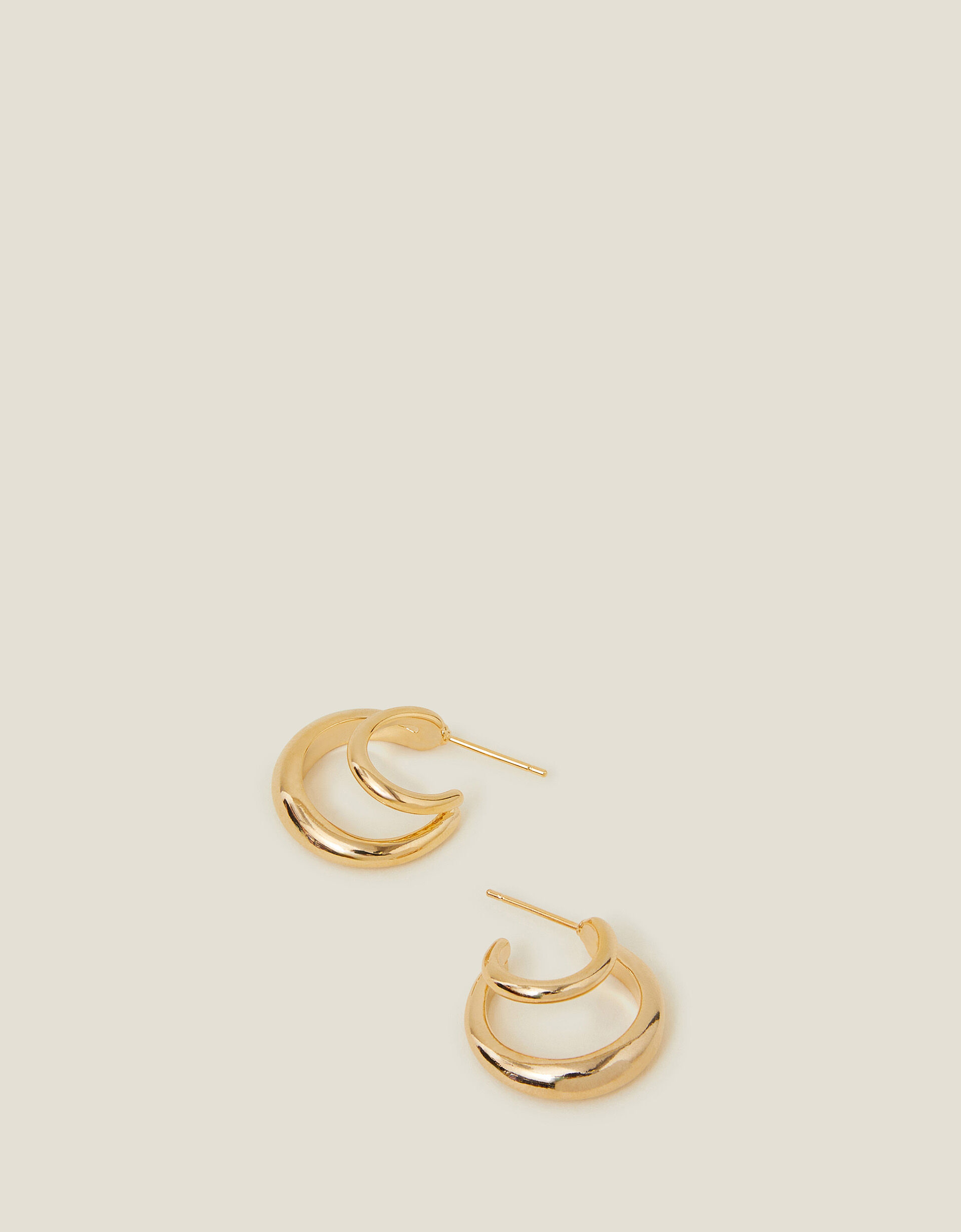 14ct Gold-Plated Double Hoops | Shop All | Accessorize Global