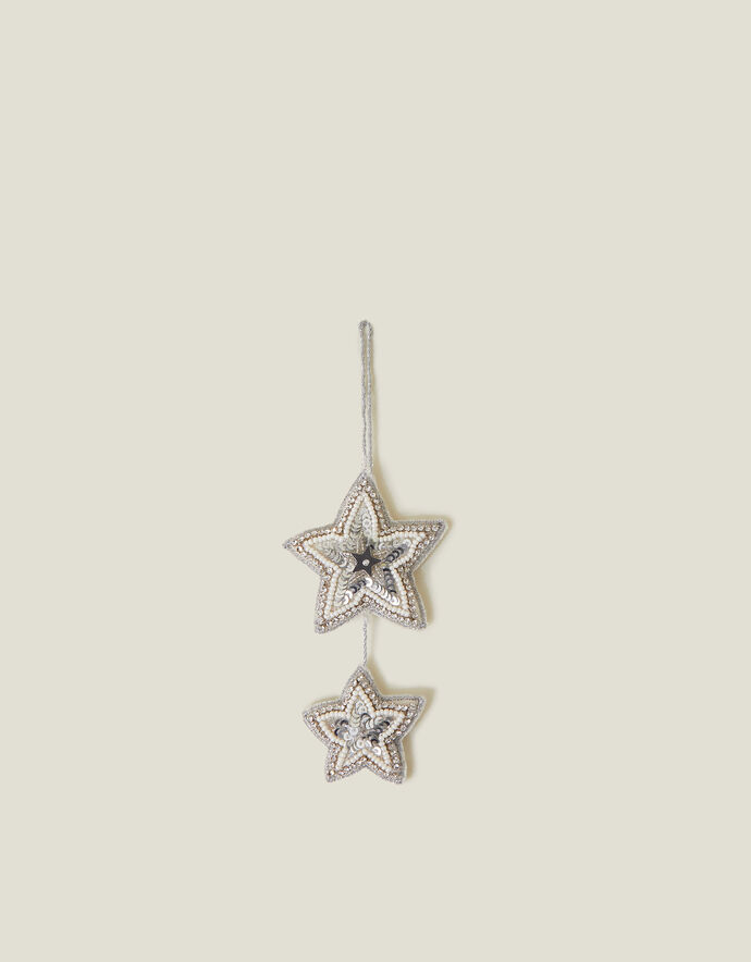Embellished Two Star Christmas Tree Decoration | Christmas Decorations ...