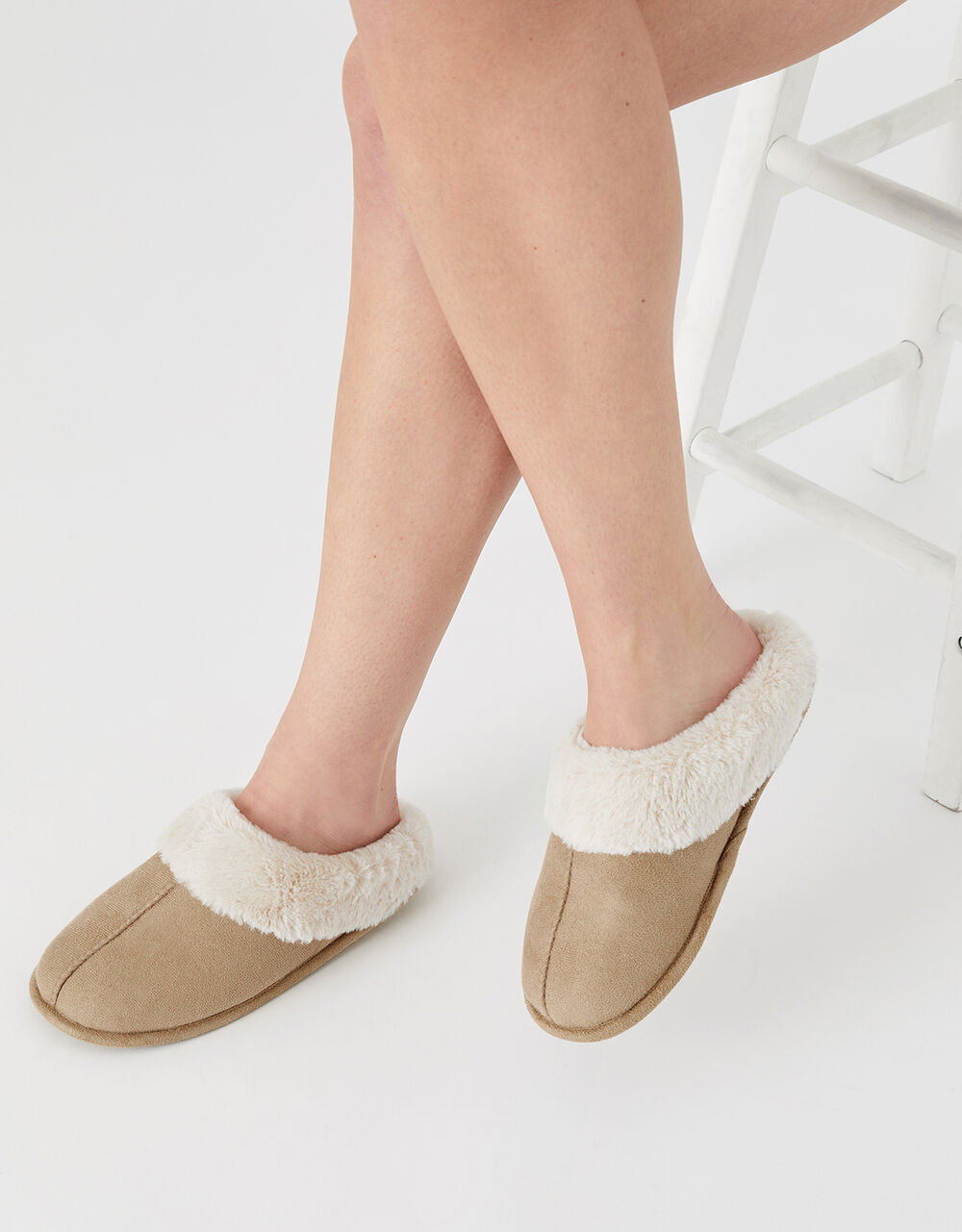 Suedette Mule Slippers Tan | Slippers | Accessorize UK