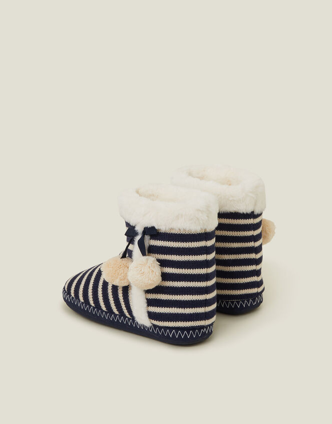 Nautical Stripe Slipper Boots Blue | Slippers | Accessorize UK