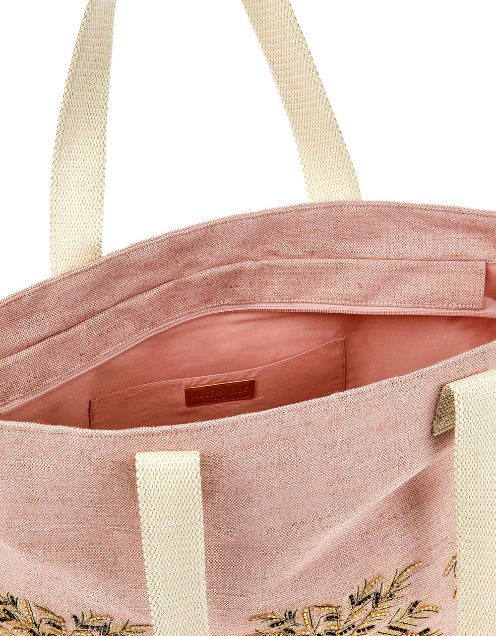 Beaded Palm Tree Tote Bag | Beach bags | Accessorize UK