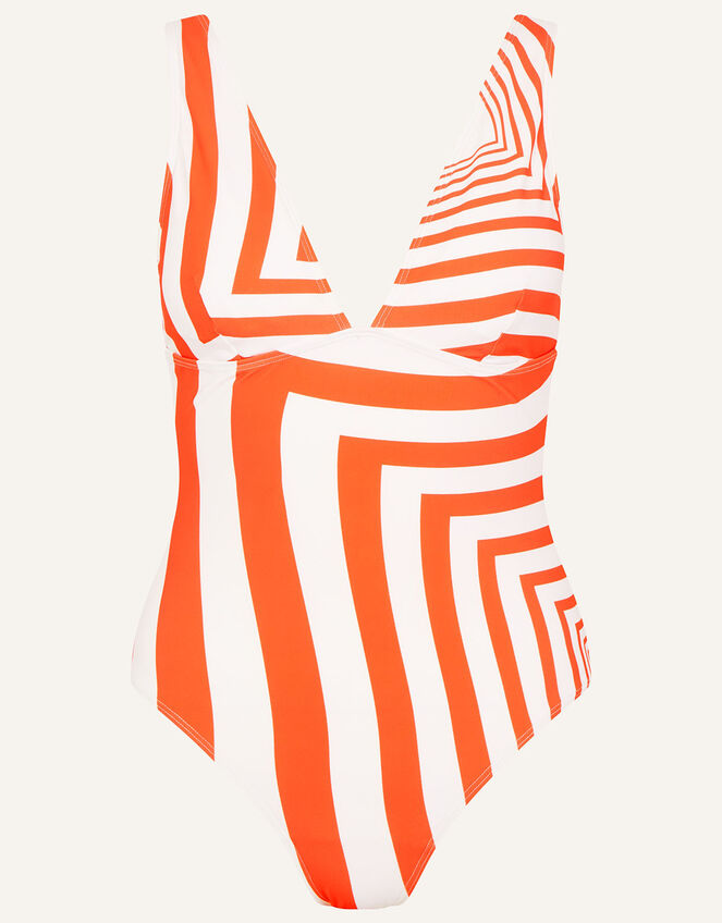 Optical Illusion Shaping Swimsuit Orange | Swimsuits | Accessorize UK