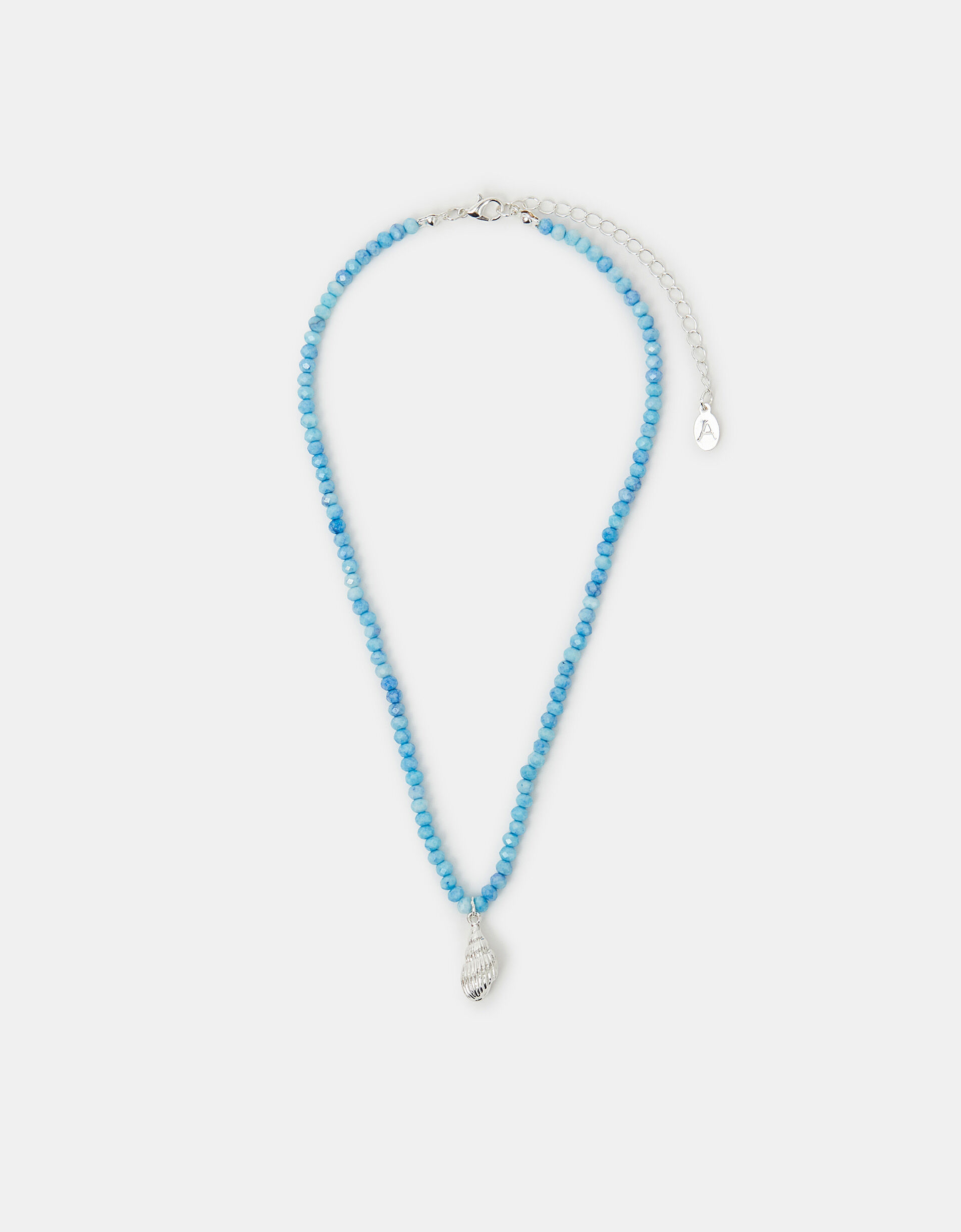 Shell Pendant Beaded Necklace Blue | Pendant Necklaces | Accessorize Global