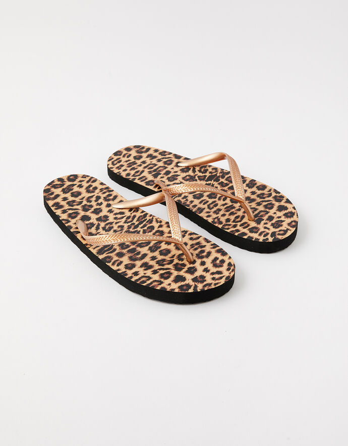 Leopard Print Flip Flops Multi | Flip flops | Accessorize UK