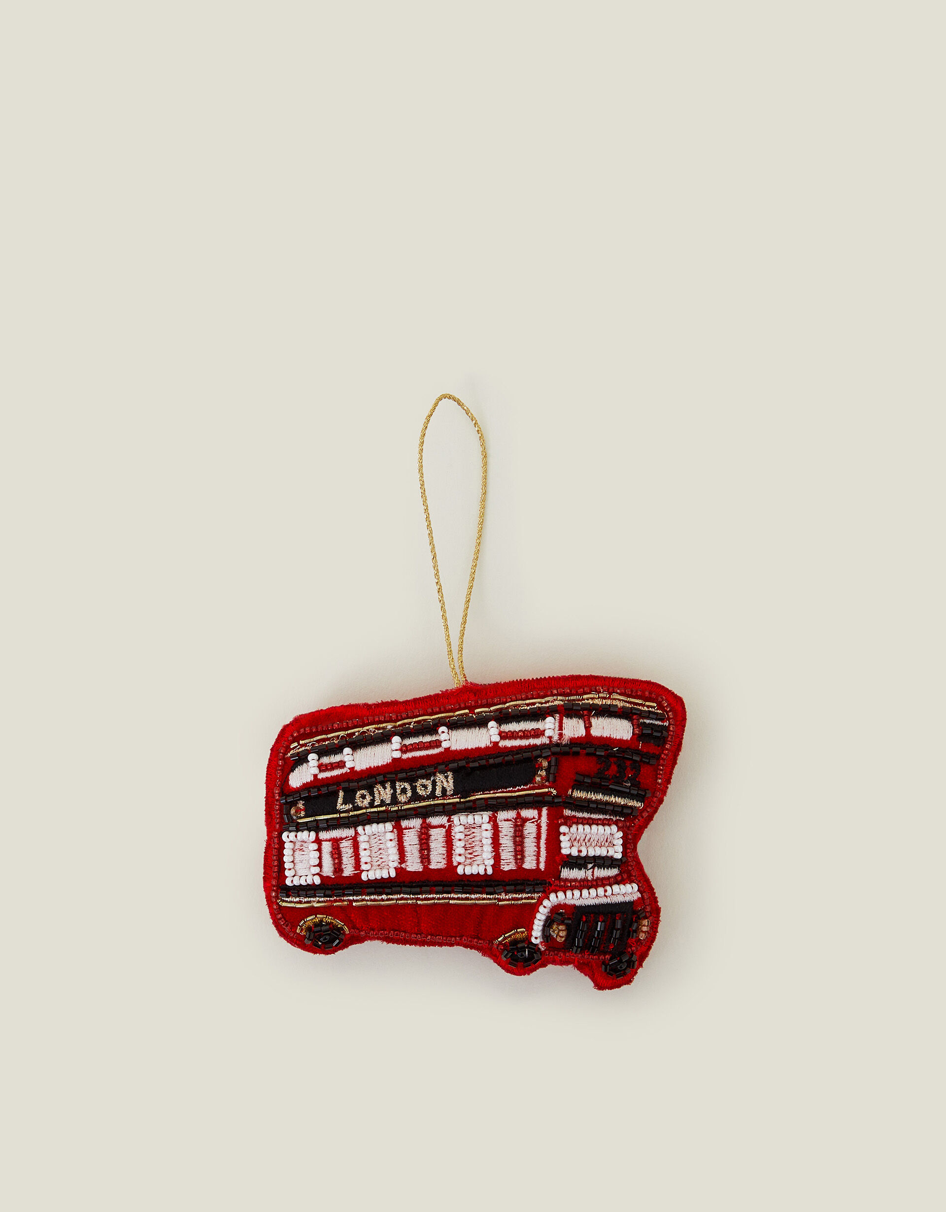Embroidered London Bus Christmas Tree Decoration | Christmas ...