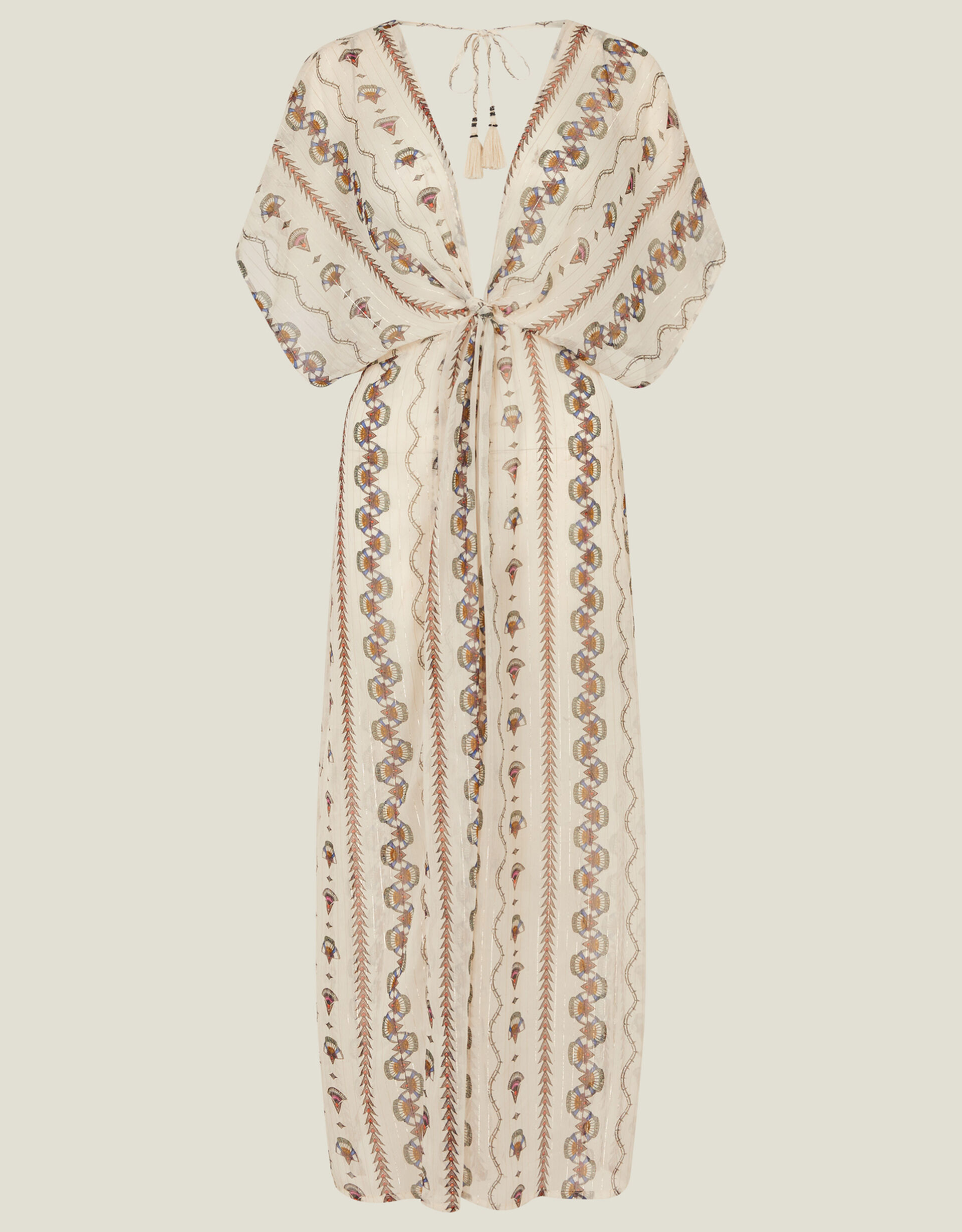 Metallic Fan Kaftan White | Kaftans & Cover Ups | Accessorize UK
