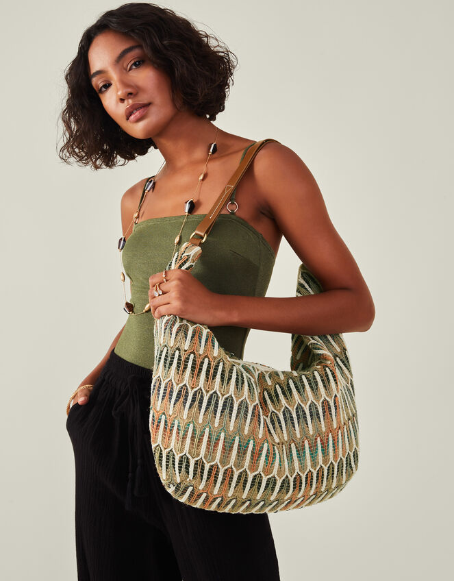 Embroidered Scoop Shoulder Bag | Shoulder bags | Accessorize UK