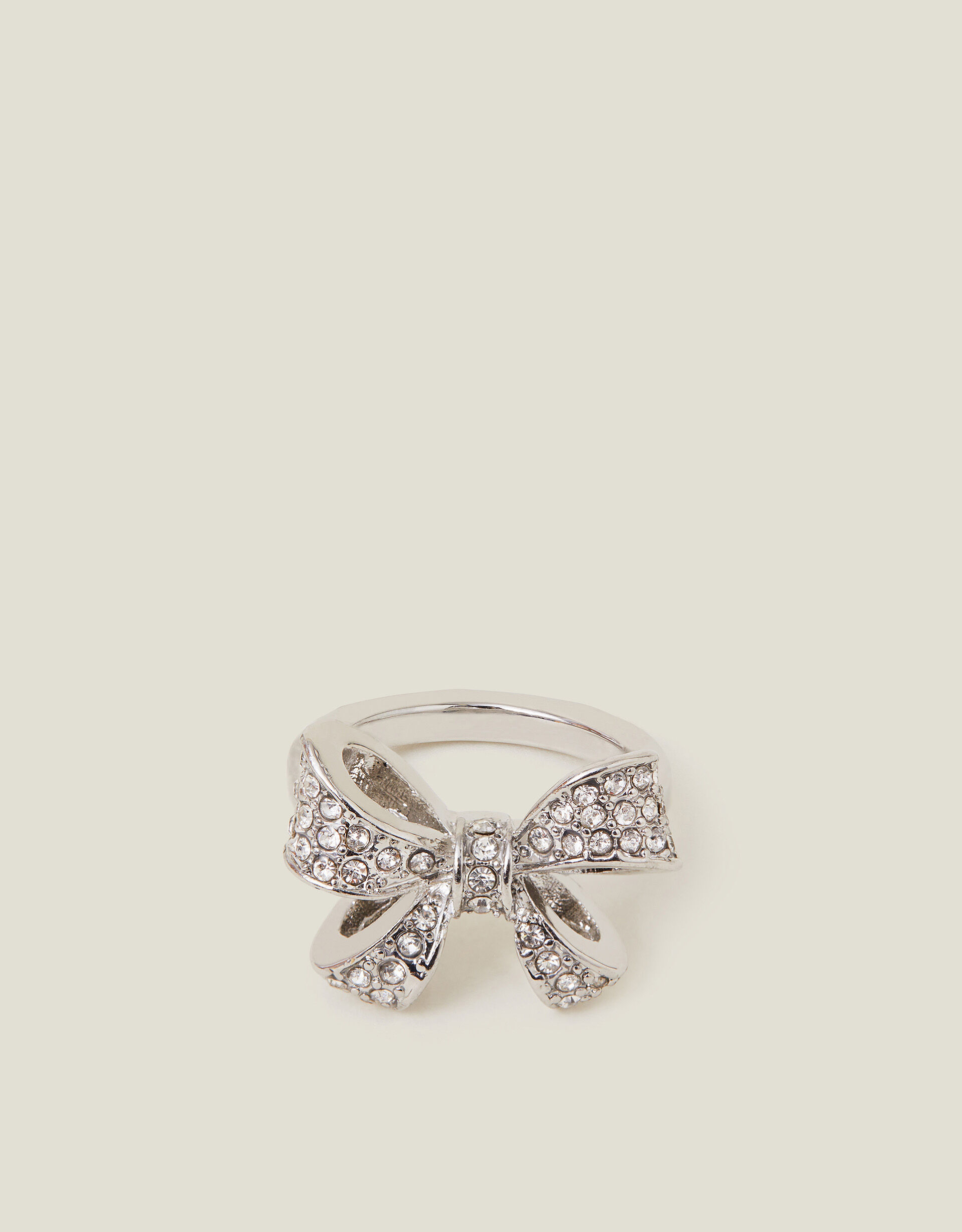 Pavé Bow Ring White | Statement Rings | Accessorize Global