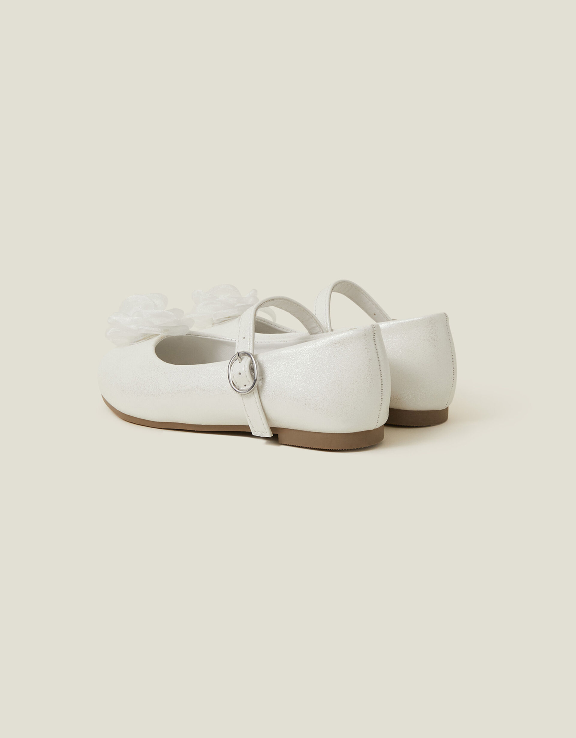 Girls Flower Ballet Flats Ivory | Shop All | Accessorize UK