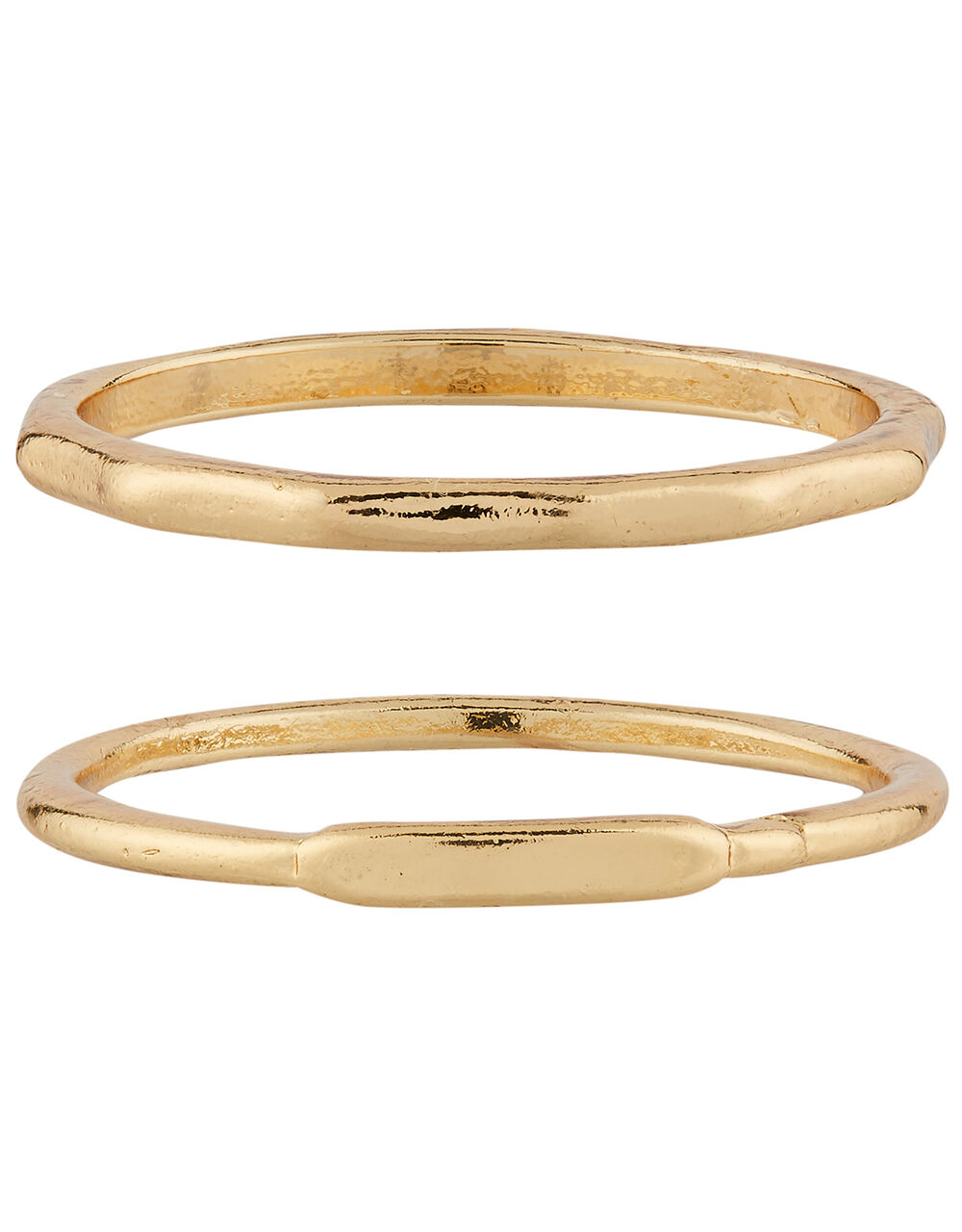 Basic Stacking Ring Set Gold | Stacked rings | Accessorize UK