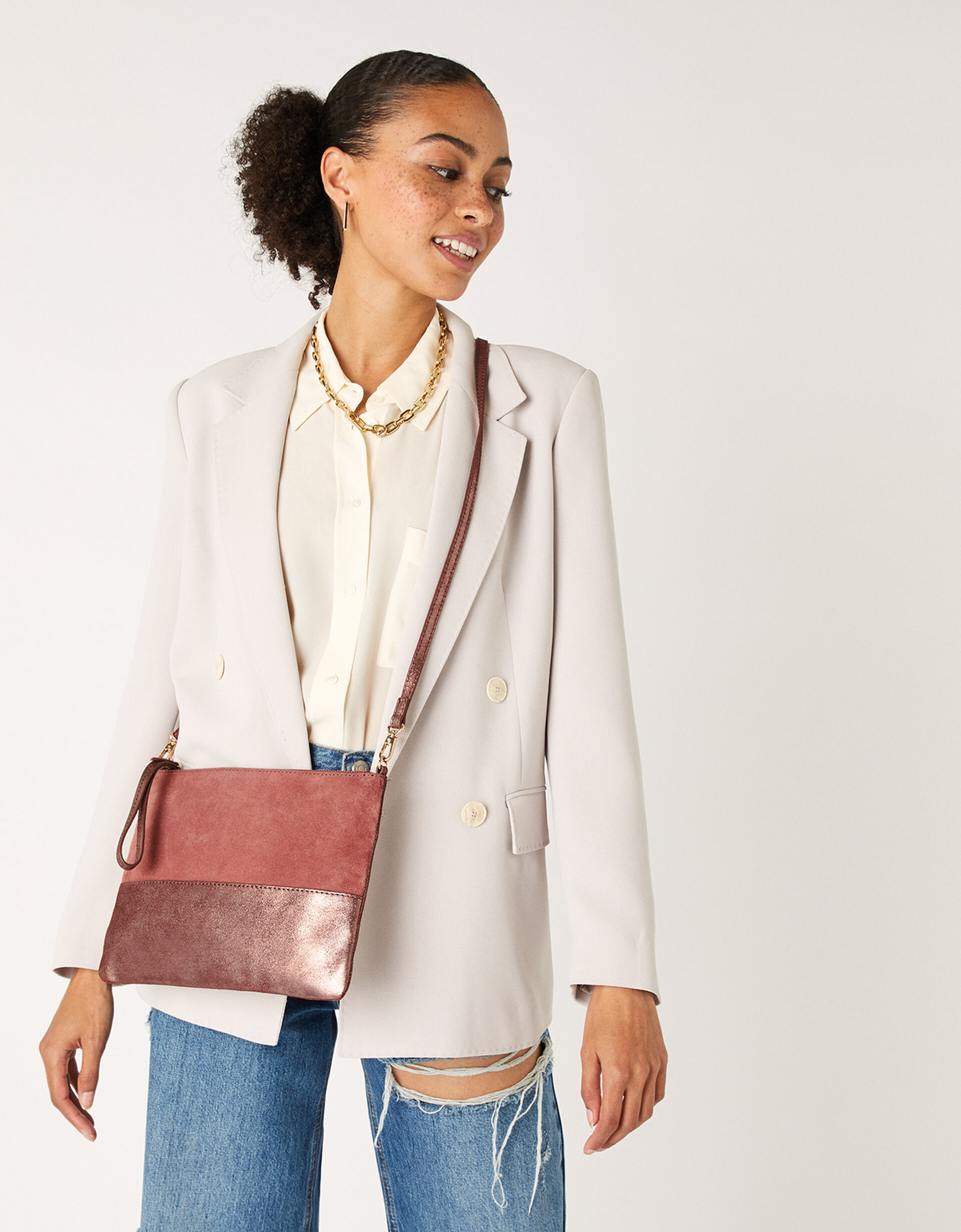 Carmela Leather Cross-Body Bag | Leather bags | Accessorize UK