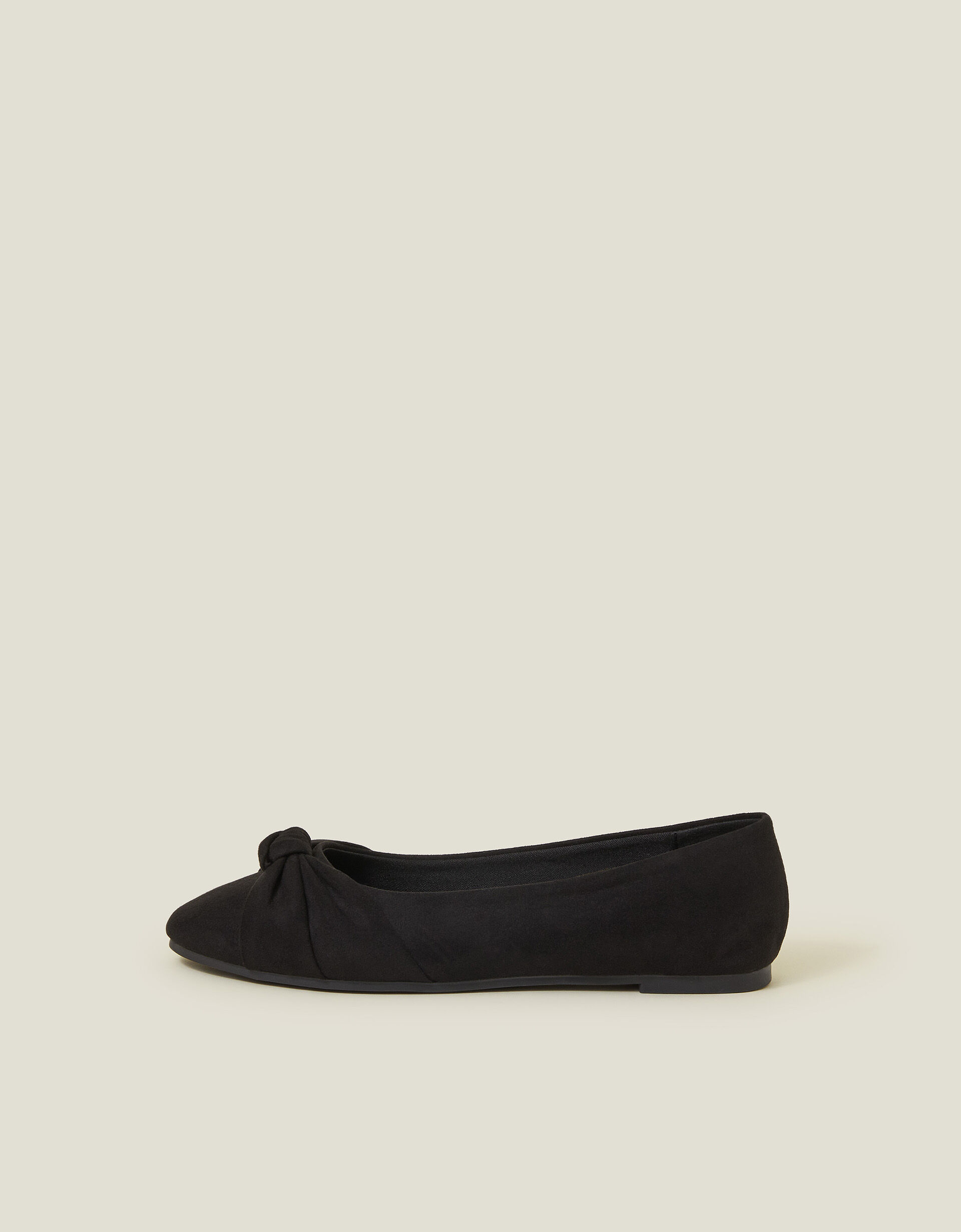 Suedette Knot Ballerina Flats Black | Shoes & Boots | Accessorize Global