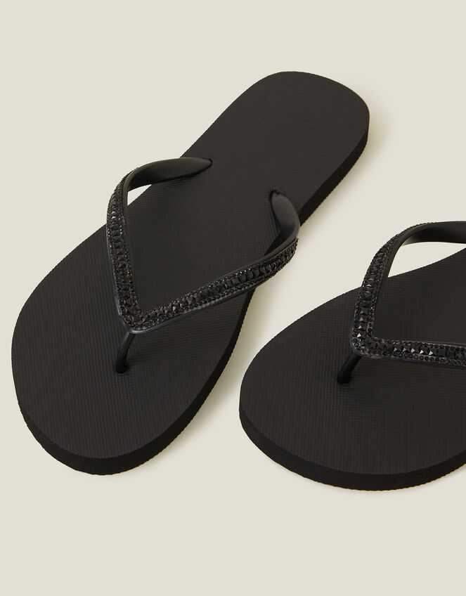 Embellished Flip Flops Black | Flip flops | Accessorize UK