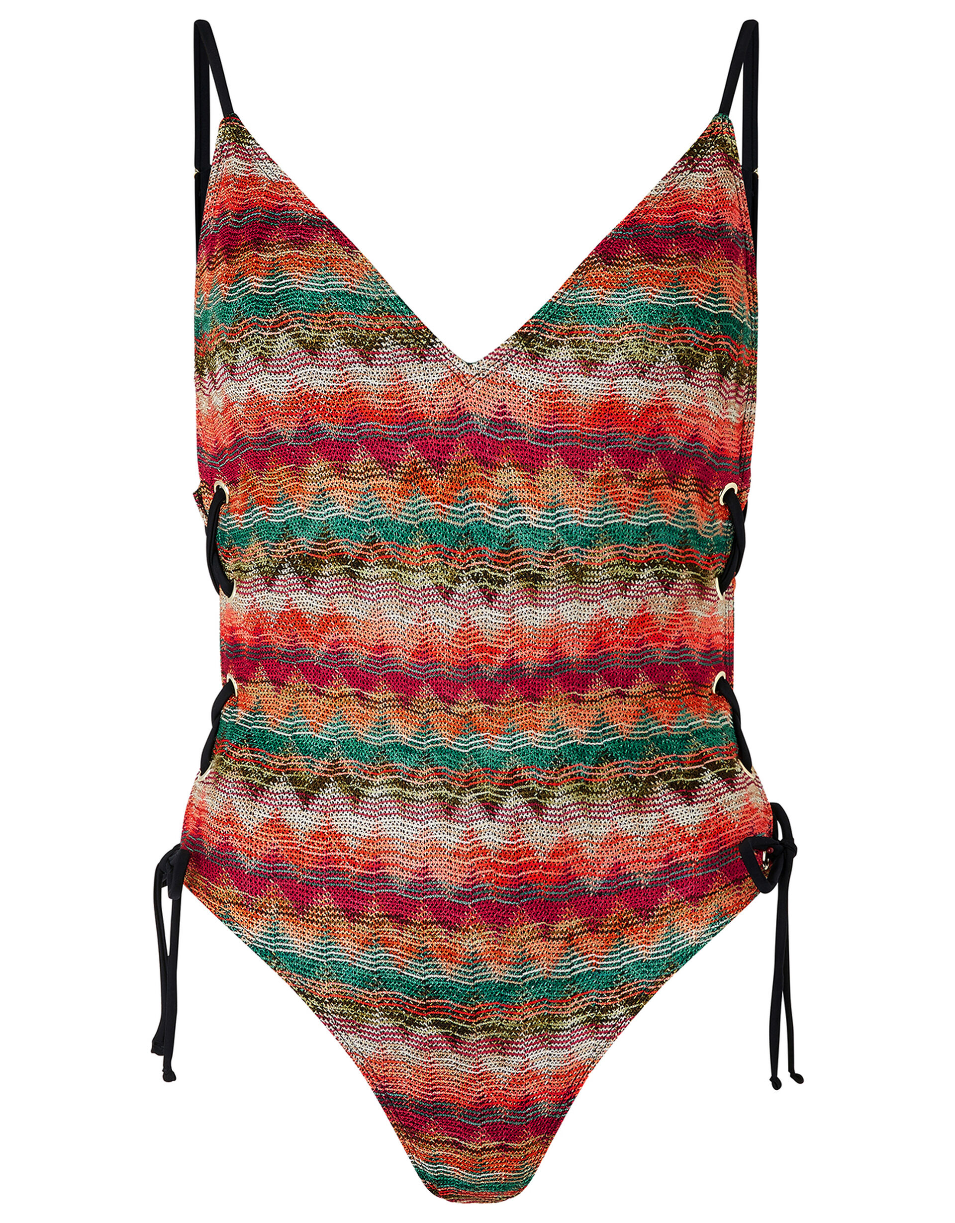 Zig-Zag Macramé Swimsuit Multi | Swimsuits | Accessorize UK