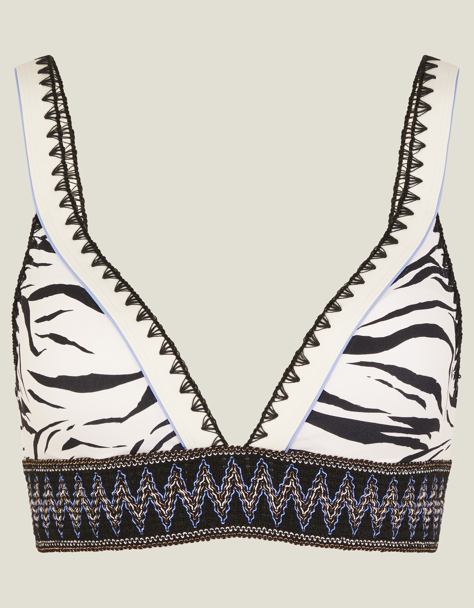 Tiger Print Bikini Top Ivory | Bikinis & Swimsuits | Accessorize Global