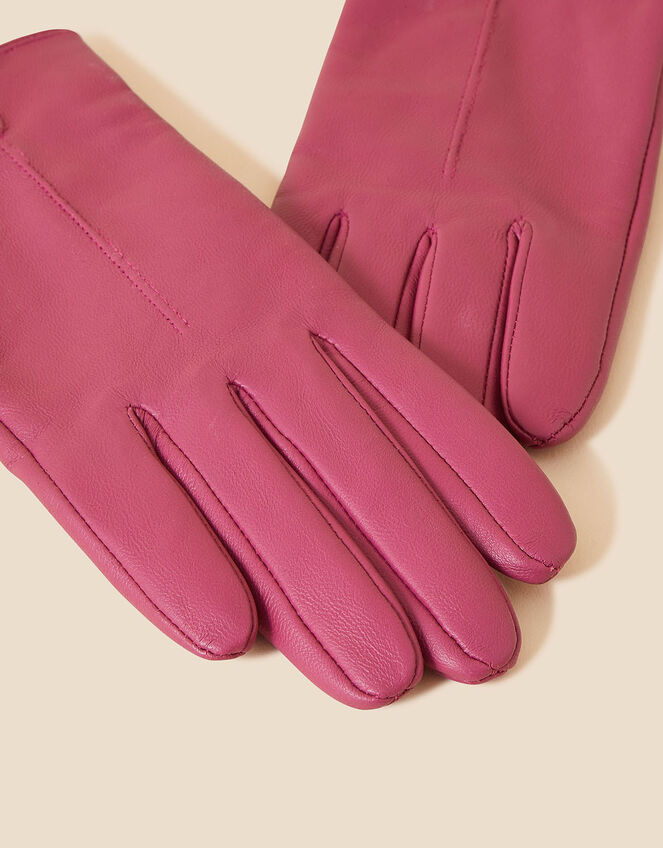 Luxe Leather Gloves Pink | Gloves | Accessorize UK