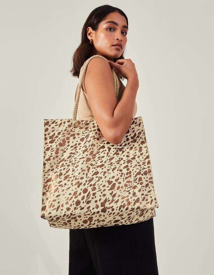 Metallic Beach Shopper Bag | Beach bags | Accessorize UK