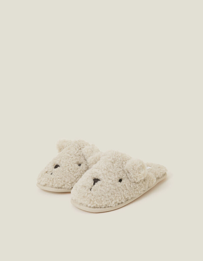 Teddy Mule Slippers Natural | Slippers | Accessorize Global