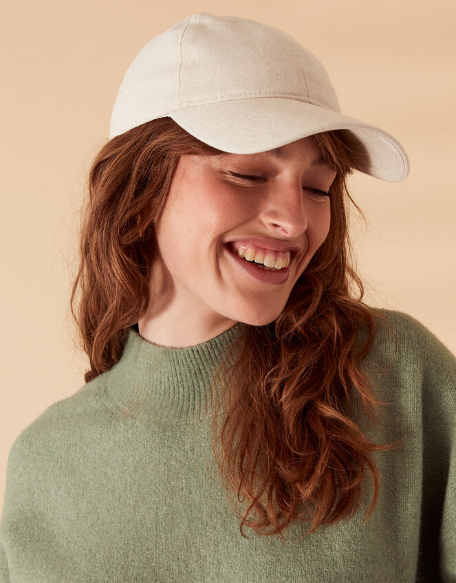 Twill Baseball Cap Natural | Summer hats | Accessorize UK
