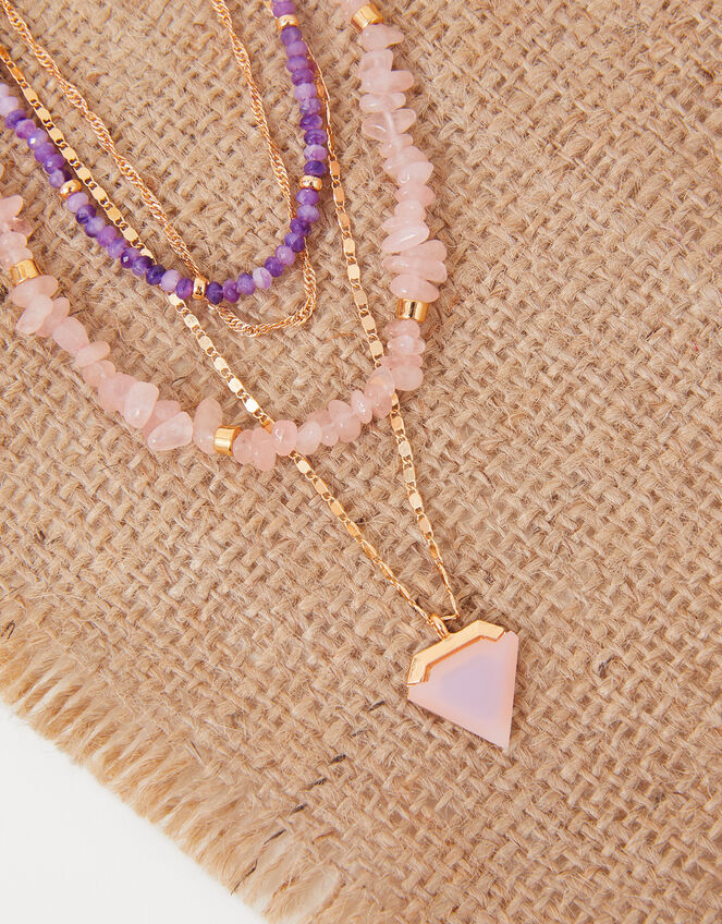 Layered Raw Stone Necklace | Necklaces | Accessorize Global