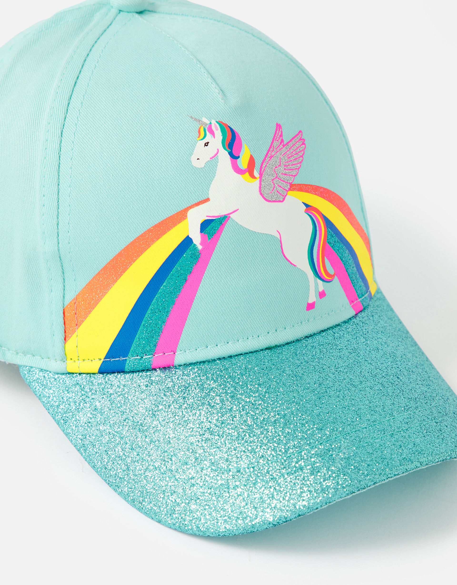 Retro Unicorn Glitter Baseball Cap Blue | Girls Hats, Gloves & Scarves ...