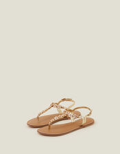 Flower Embellished Sandals Cream | Sandals & Flip Flops | Accessorize ...
