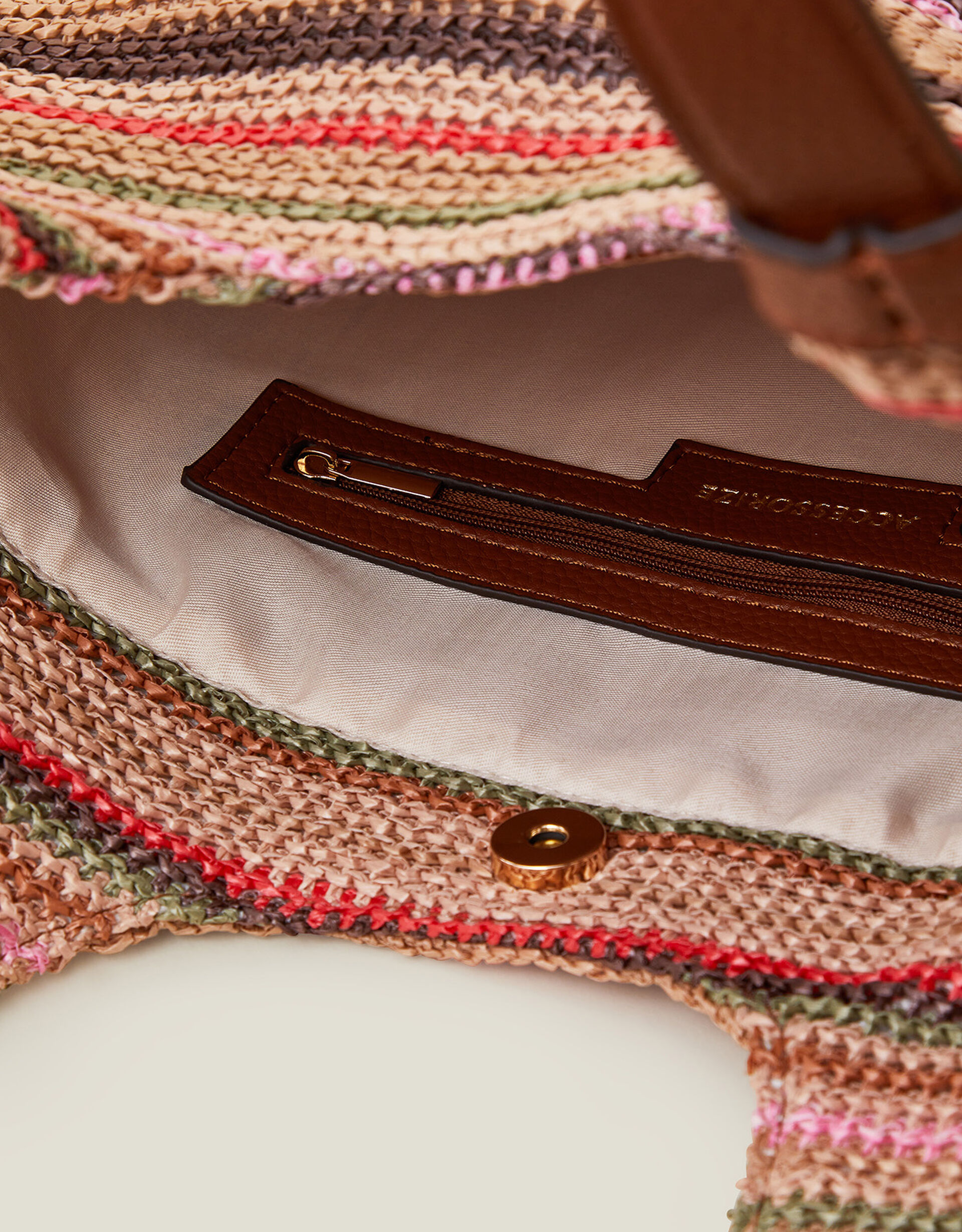 Stripe Raffia Shoulder Bag | Shop All | Accessorize UK