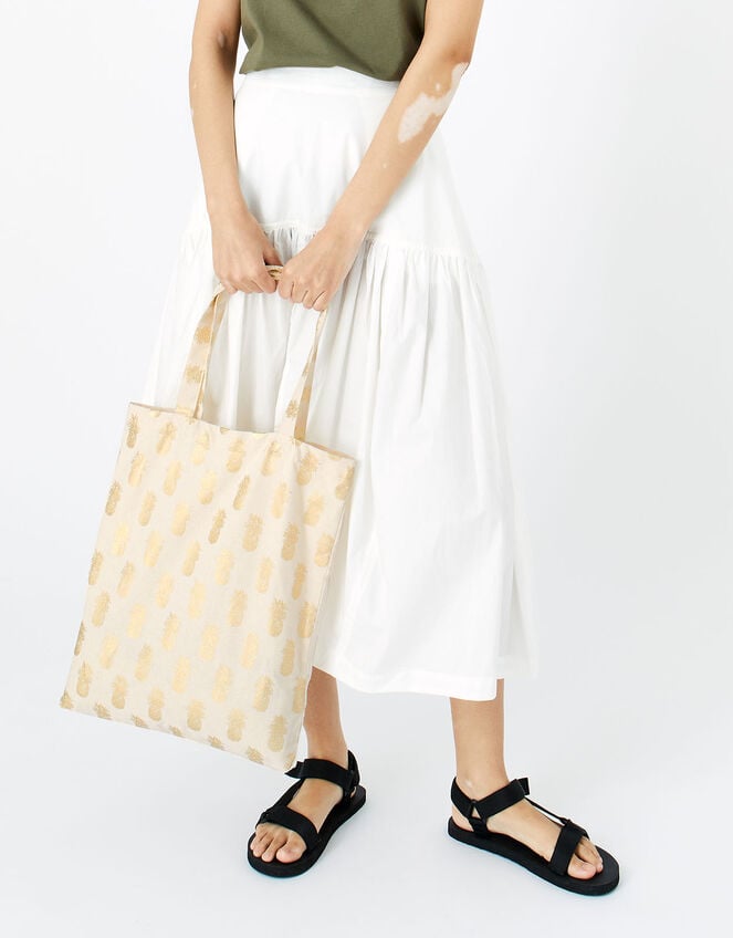Printed Shopper Tote Bag Natural | Tote & Shopper bags | Accessorize UK