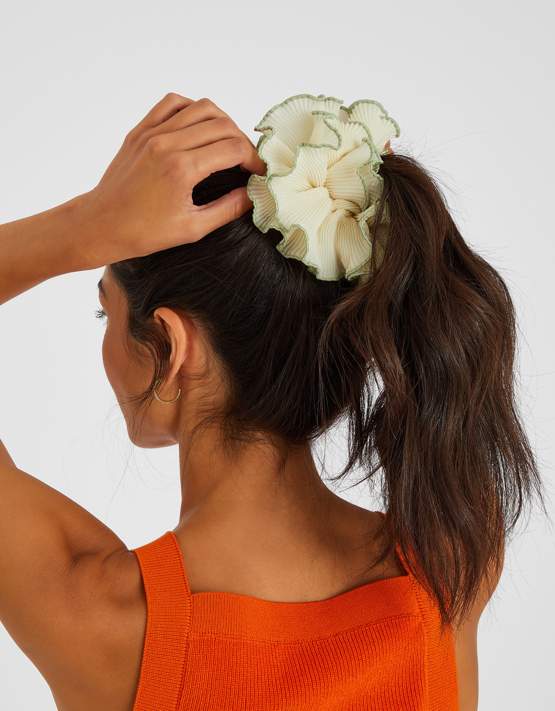 Oversized Frilly Pleated Hair Scrunchie | Shop All | Accessorize Global