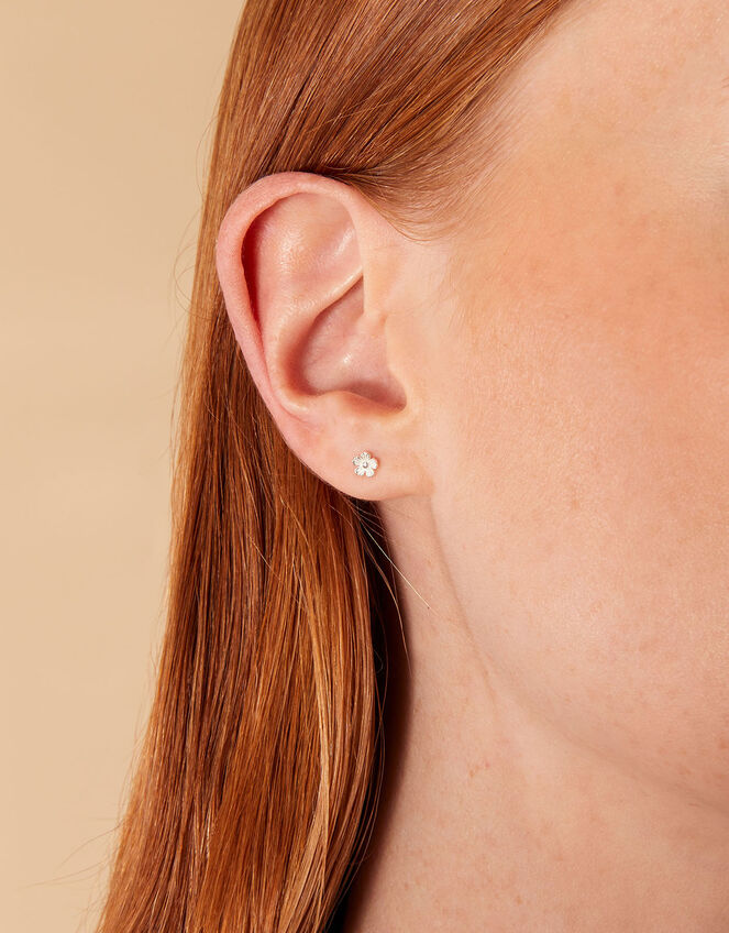 Sterling Silver Flower Stud Earrings | Sterling silver | Accessorize UK