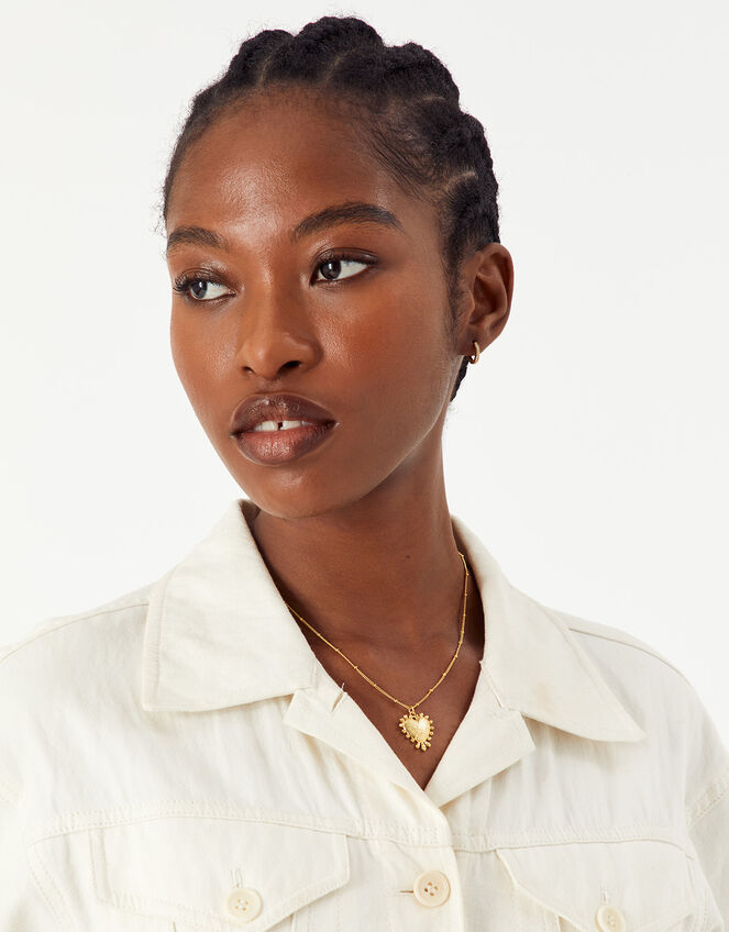 14ct Gold-Plated Heart Pendant Necklace | Gold Plated | Accessorize UK