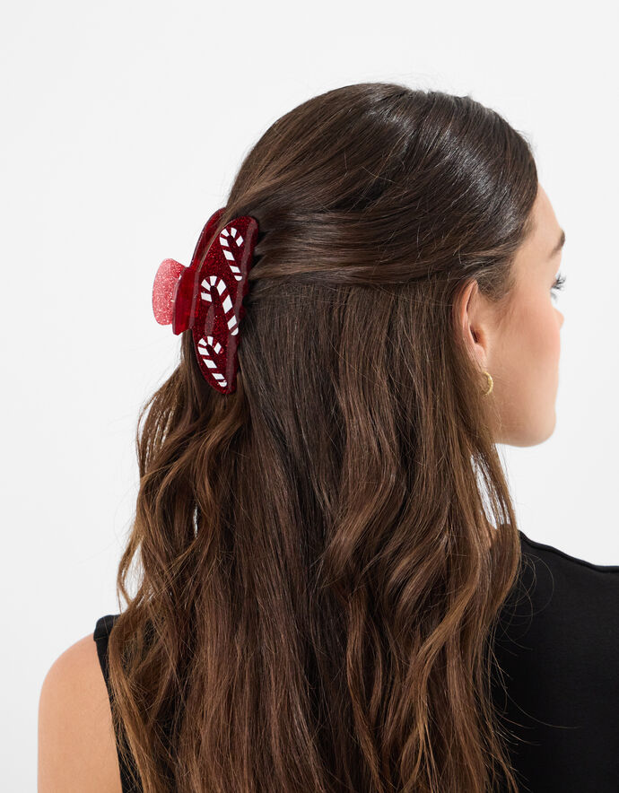 Candy Cane Glitter Claw Clip | Hair Accessories | Accessorize Global