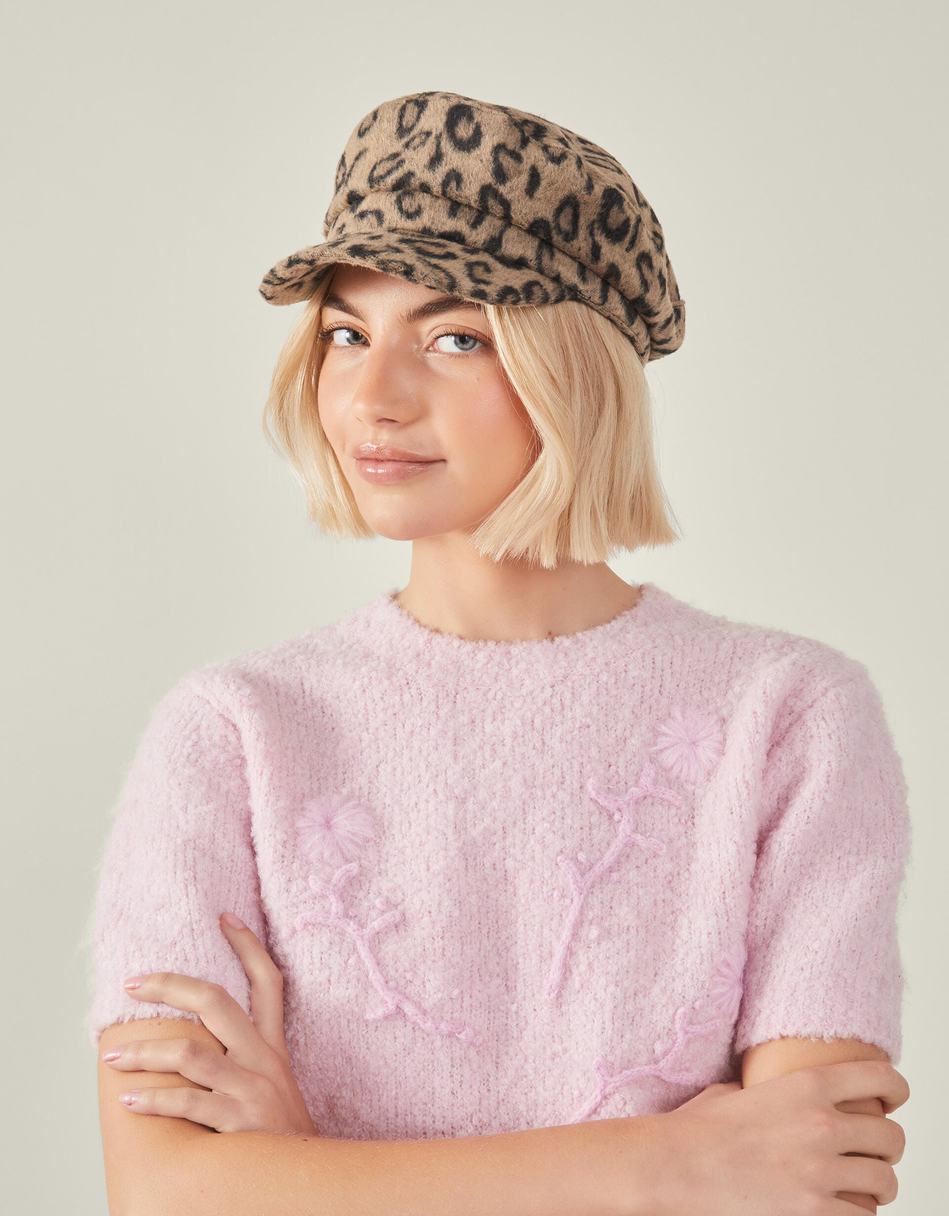 Leopard Print Baker Boy Hat | Hats | Accessorize Global