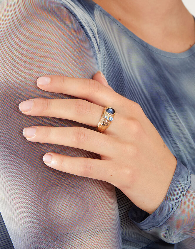 Chunky Gem Ring Blue | Rings | Accessorize UK