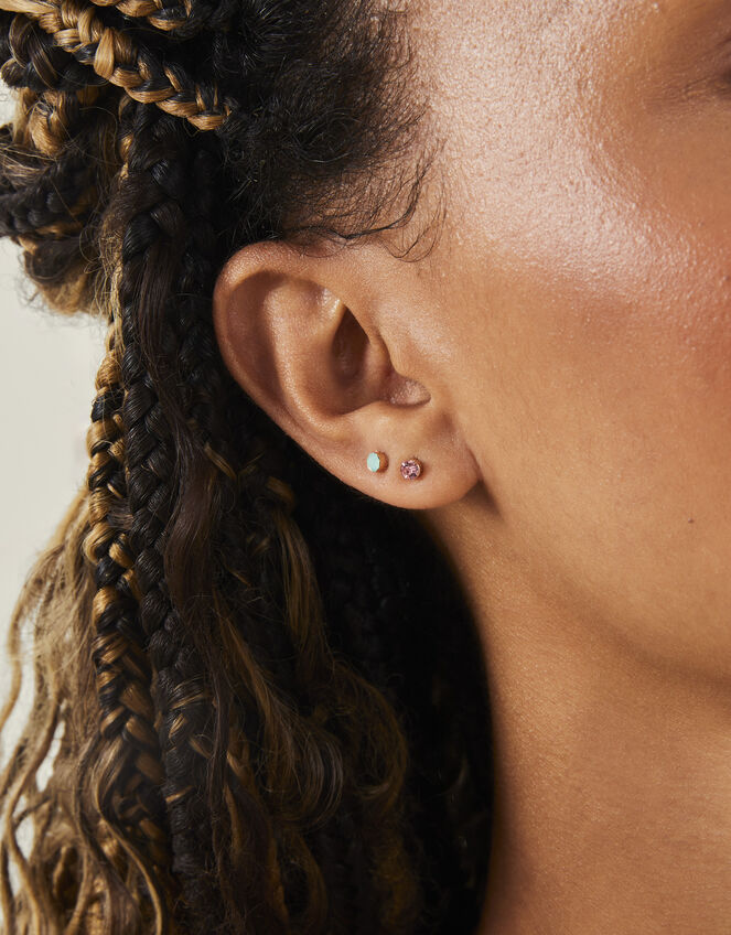 15-Pack Stone Stud Earrings Multi | Stud Earrings | Accessorize UK