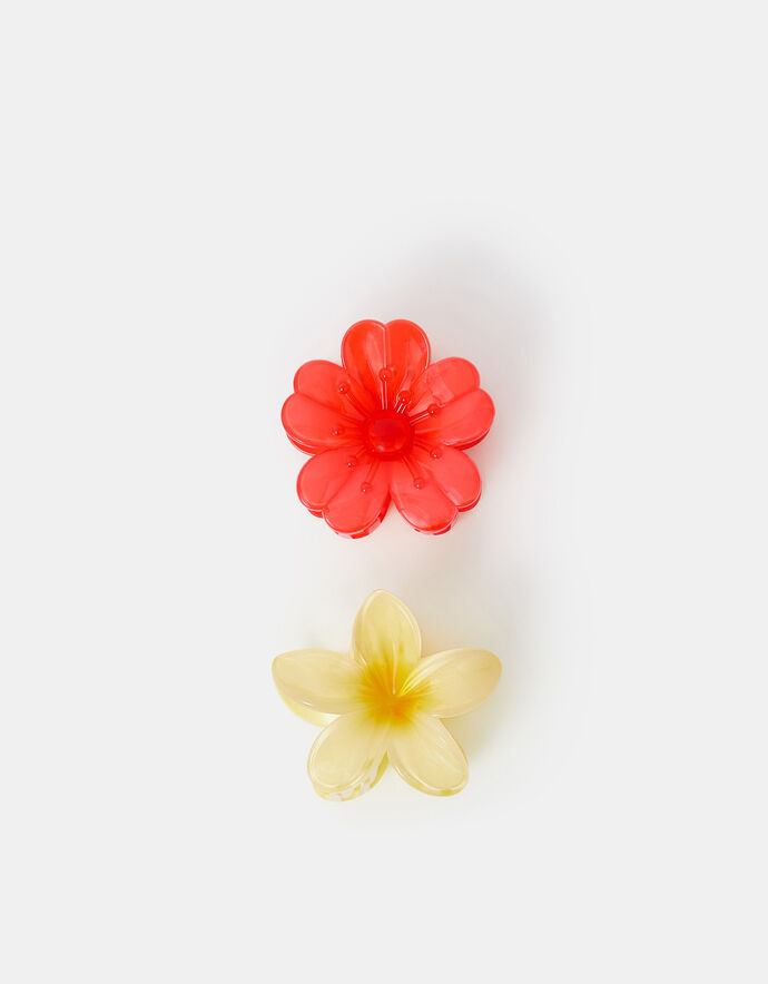 2-Pack Mix Flower Claw Clips | Hair Accessories | Accessorize Global