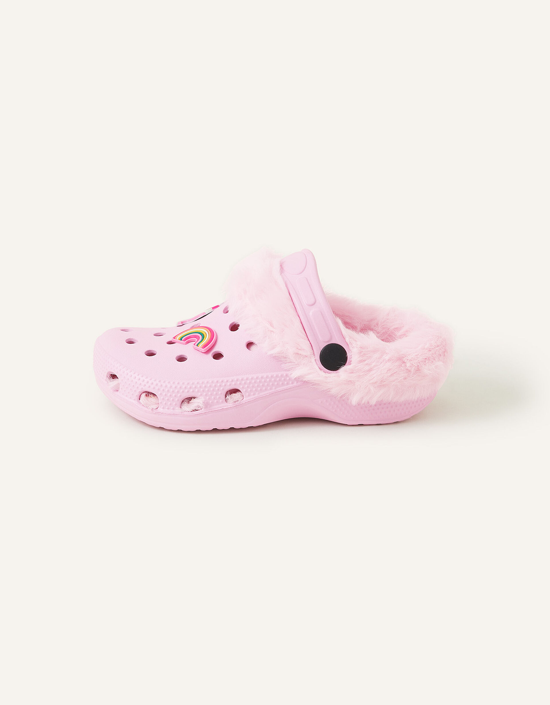 Girls Charm Faux Fur Clogs Pink | Clothing & Shoes | Accessorize UK