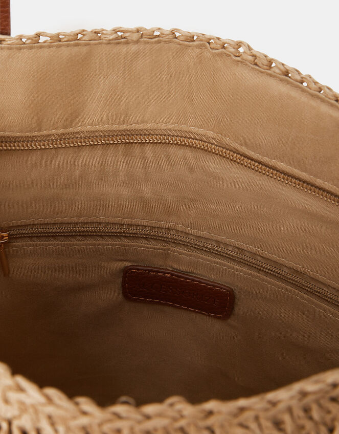 Stripe Woven Raffia Tote Bag | Beach Bags | Accessorize Global