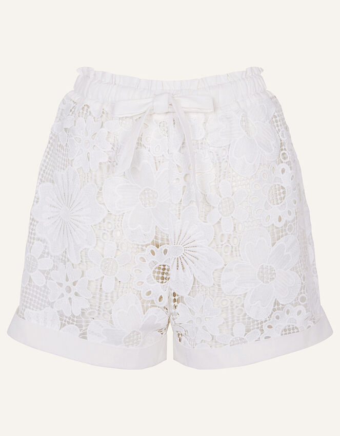 Lace Flower Shorts White | Beach trousers & Shorts | Accessorize UK