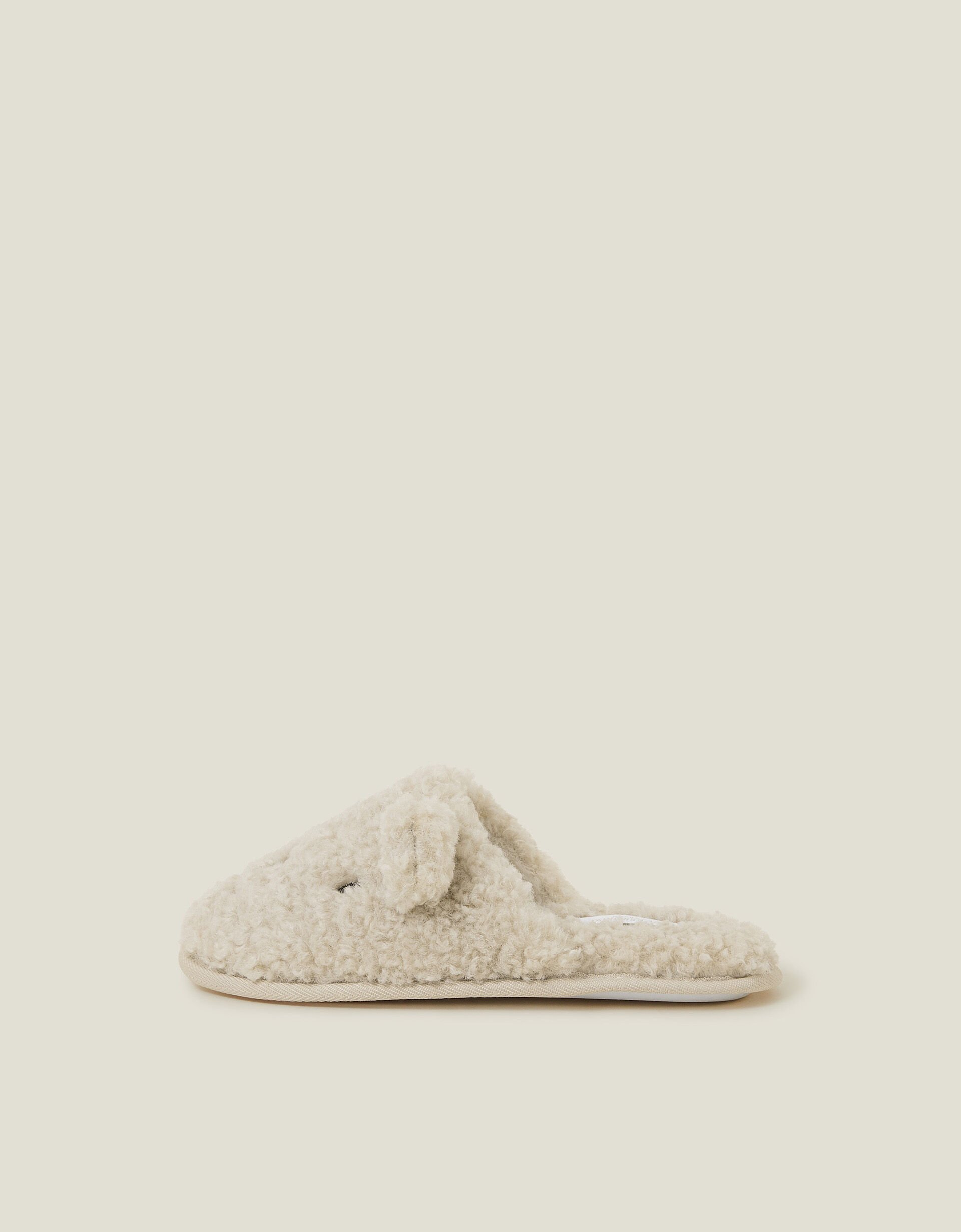 Teddy Mule Slippers Natural | Slippers | Accessorize Global