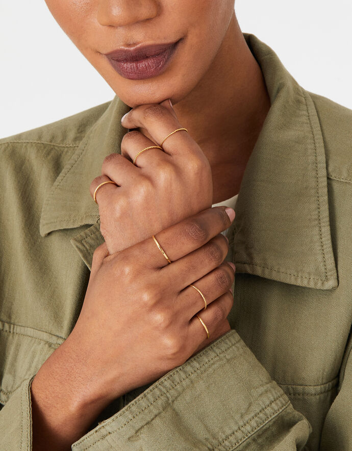 Gold-Plated Stacking Ring Set Gold | Z for Accessorize | Accessorize UK