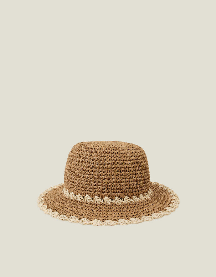 Two-Tone Scallop Edge Bucket Hat | Hats | Accessorize Global