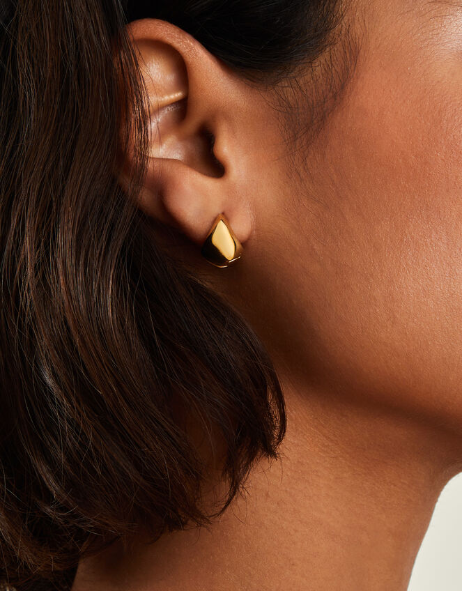 14ct Gold-Plated Chunky Huggie Hoop Earrings | Gold Plated | Accessorize UK