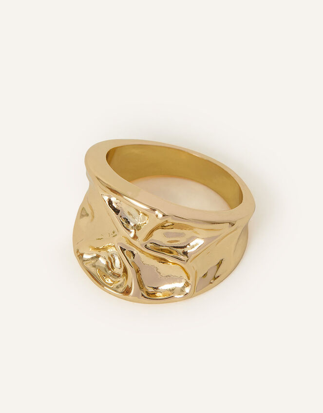 Molten Statement Ring Gold | Rings | Accessorize UK